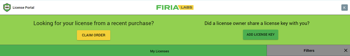 License & Dashboard – Firia Labs